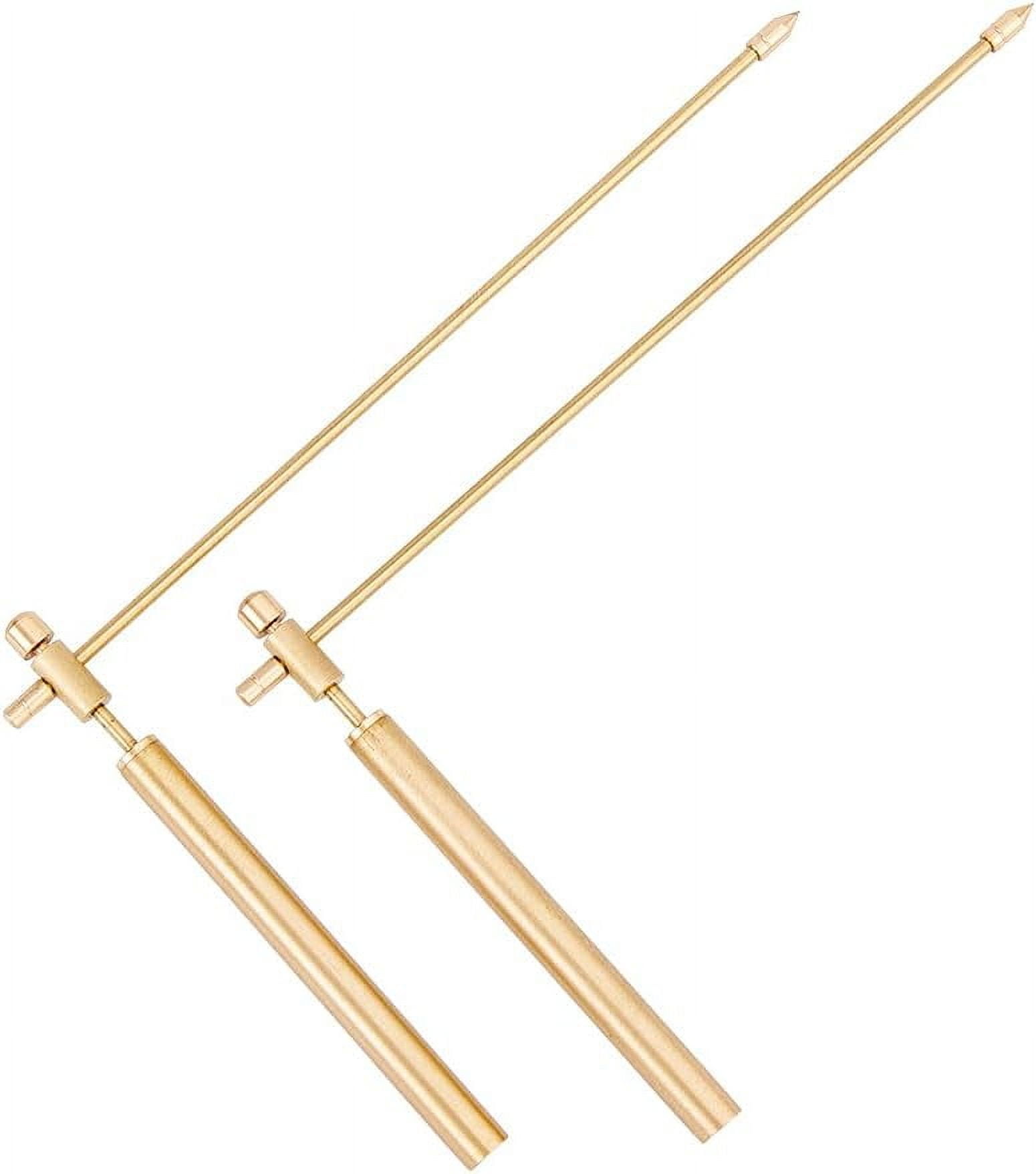 2Pcs Water Dowsing Rods Detachable Brass Spirit Rods Divining Rods with ...
