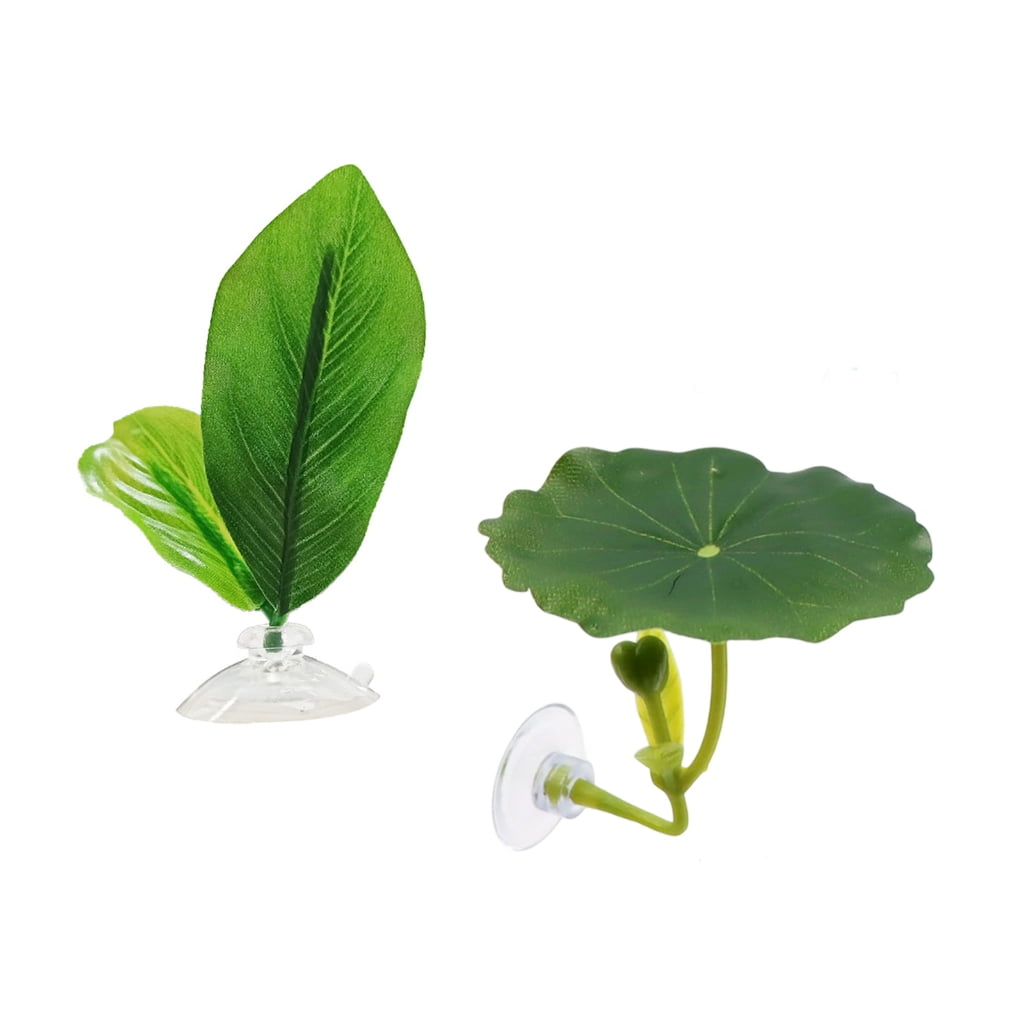 2Pcs Water Plant Leaves for Fish Tanks Aquarium Decorations Beautiful ...