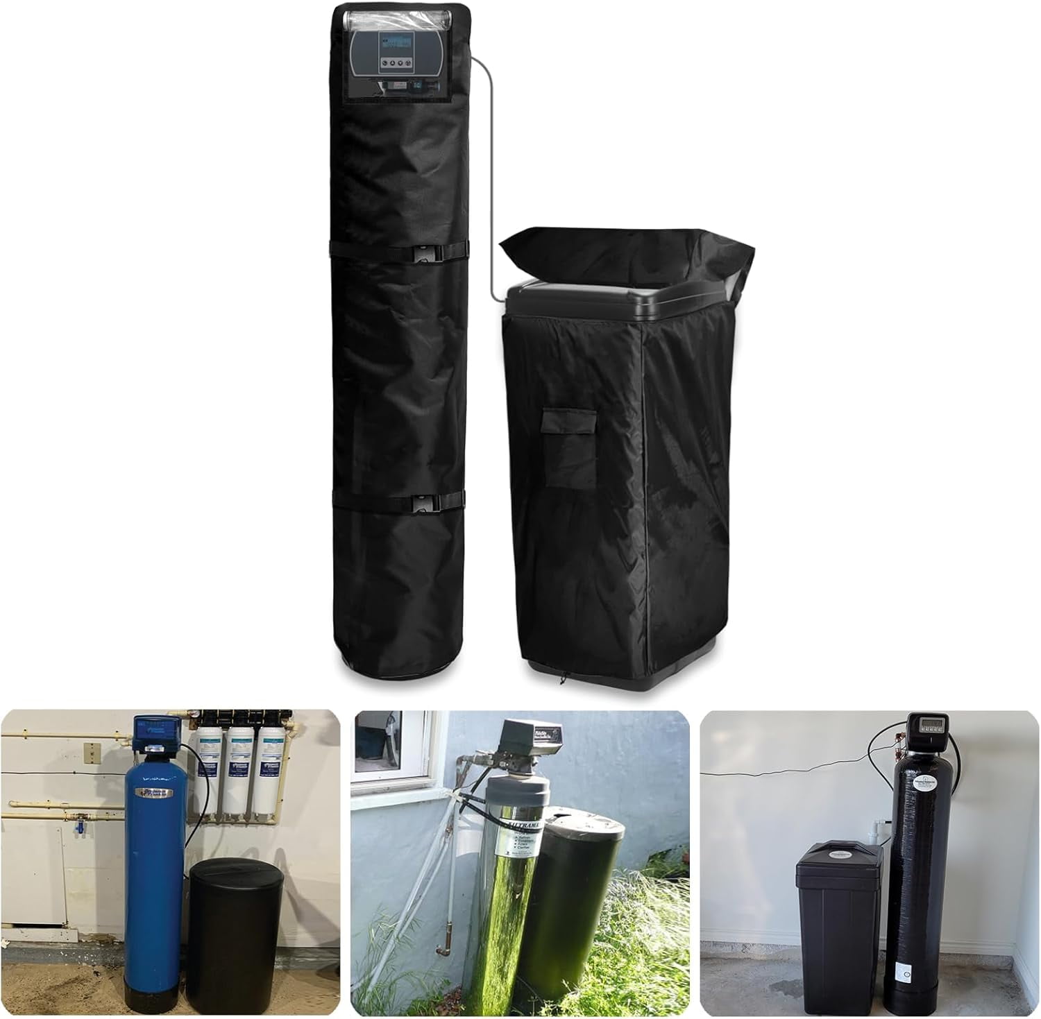 2Pcs Water Softener Cover, Outdoor Softener Tank/Filter Cover + Brine ...