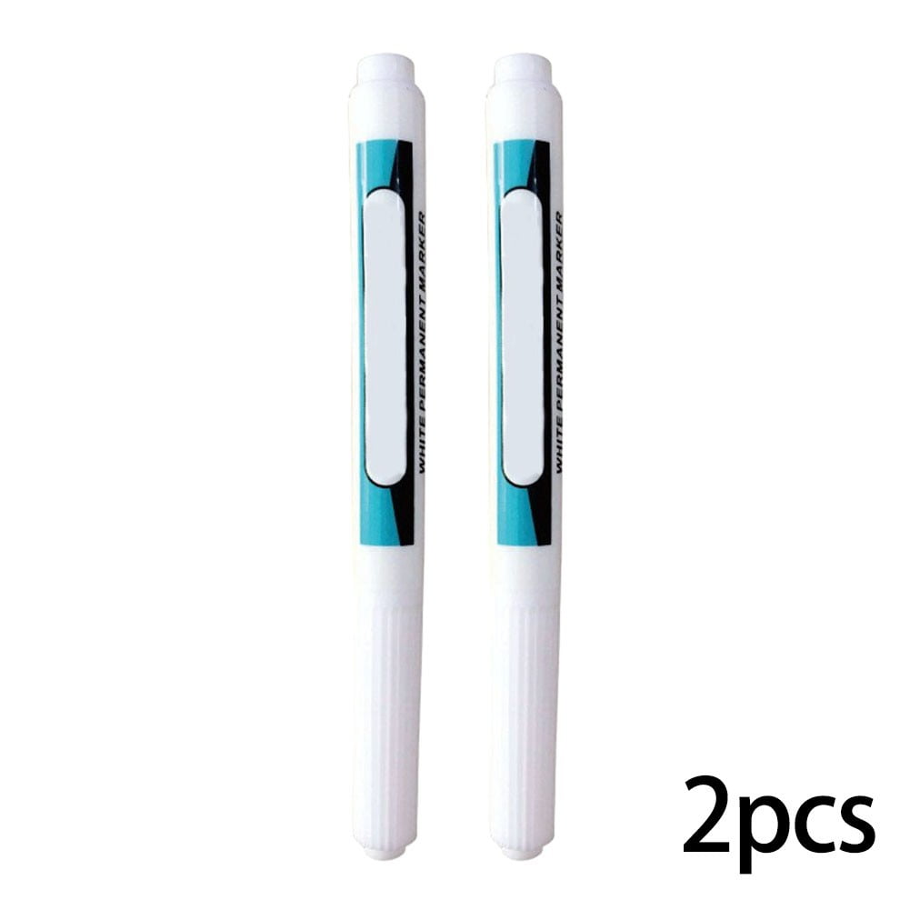 2Pcs Waterproof Permanent Paint White Marker Pen For Car Tyre Tire ...