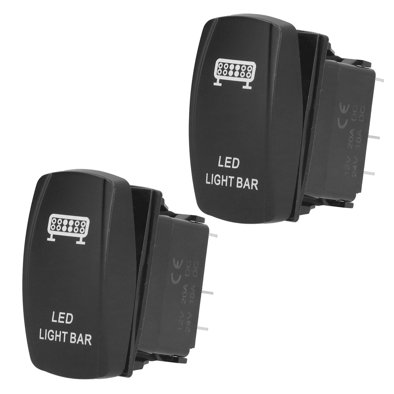 2Pcs Waterproof Rocker Switch Toggle ON Off for Automotive Cars Marine ...