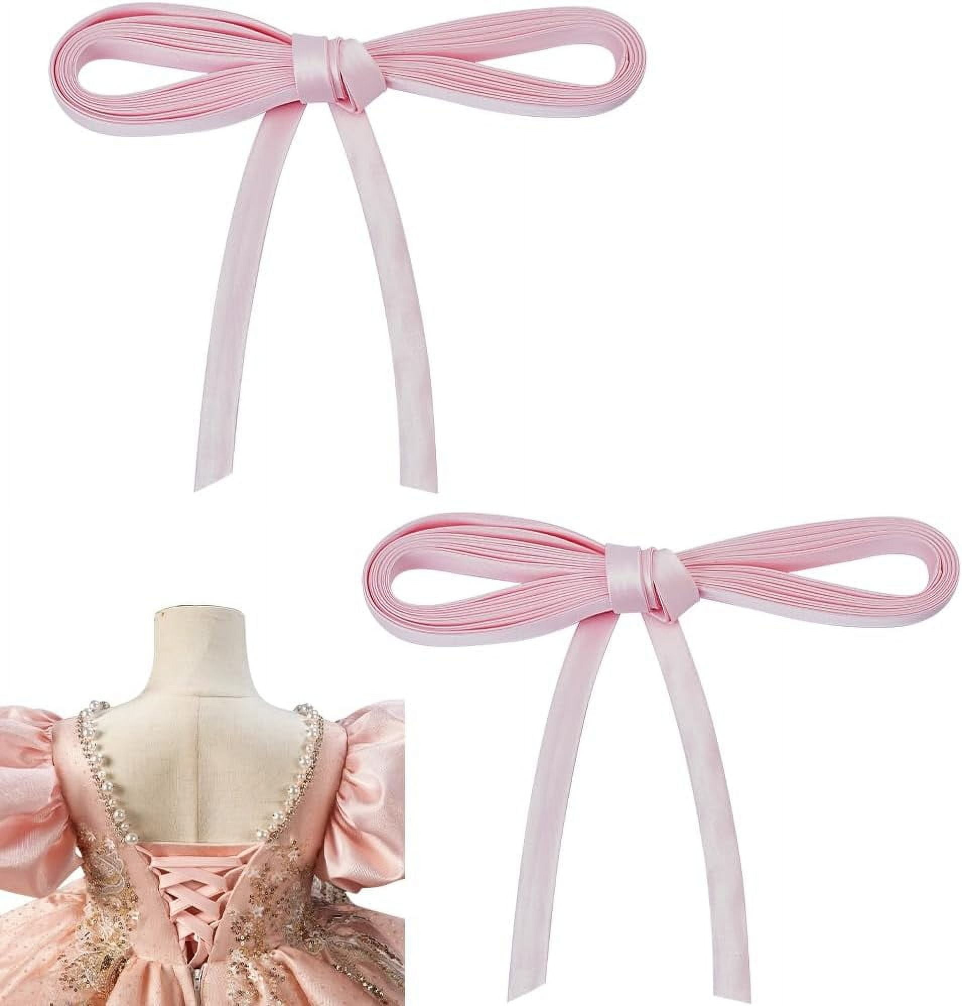 2Pcs Wedding Corset Satin Ribbon Adjustable Dress Zipper Replacement ...