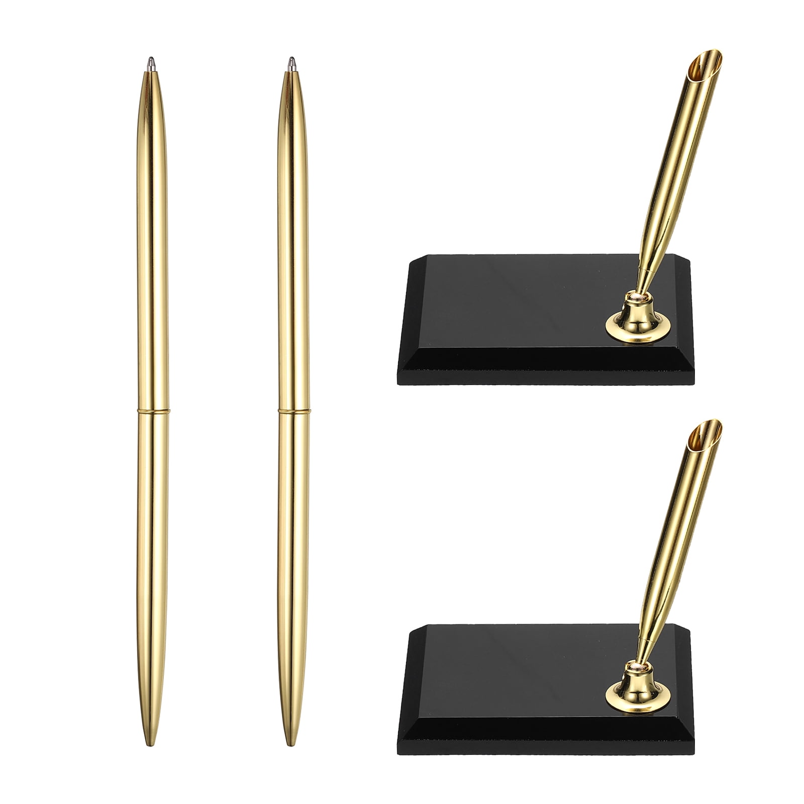 2Pcs Wedding Pens, Guest Book Pen Set with Acrylic Square Base Stand ...