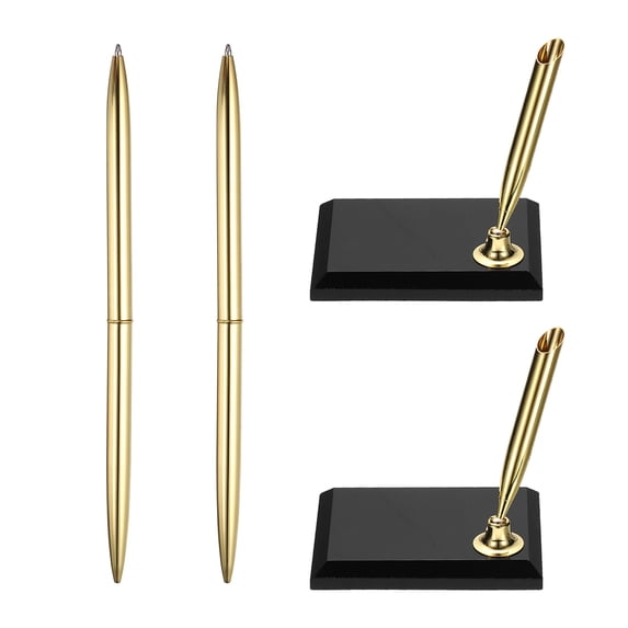 2Pcs Wedding Pens, Guest Book Pen Set with Acrylic Square Base Stand ...