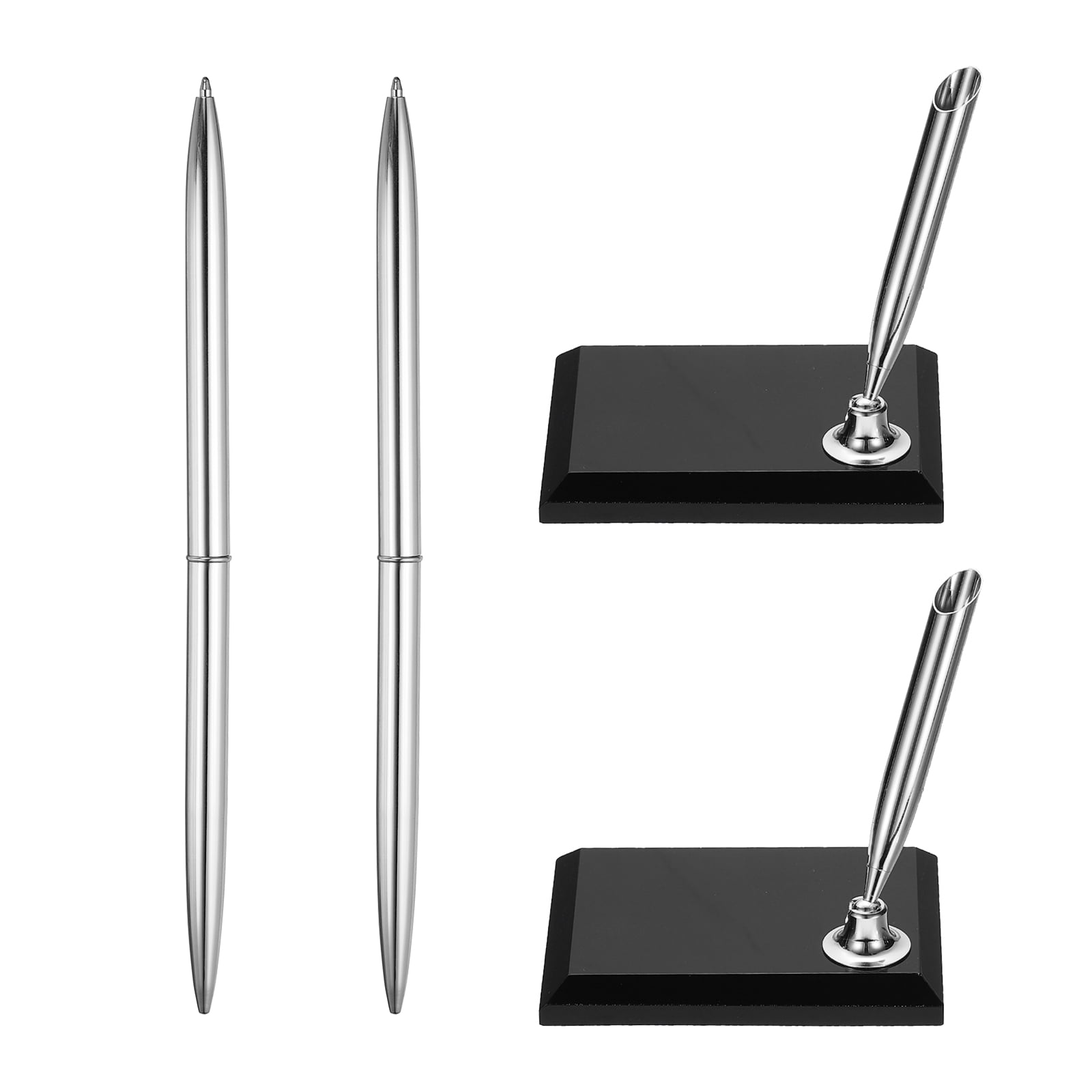 2Pcs Wedding Pens, Guest Book Pen Set with Acrylic Square Base Stand ...