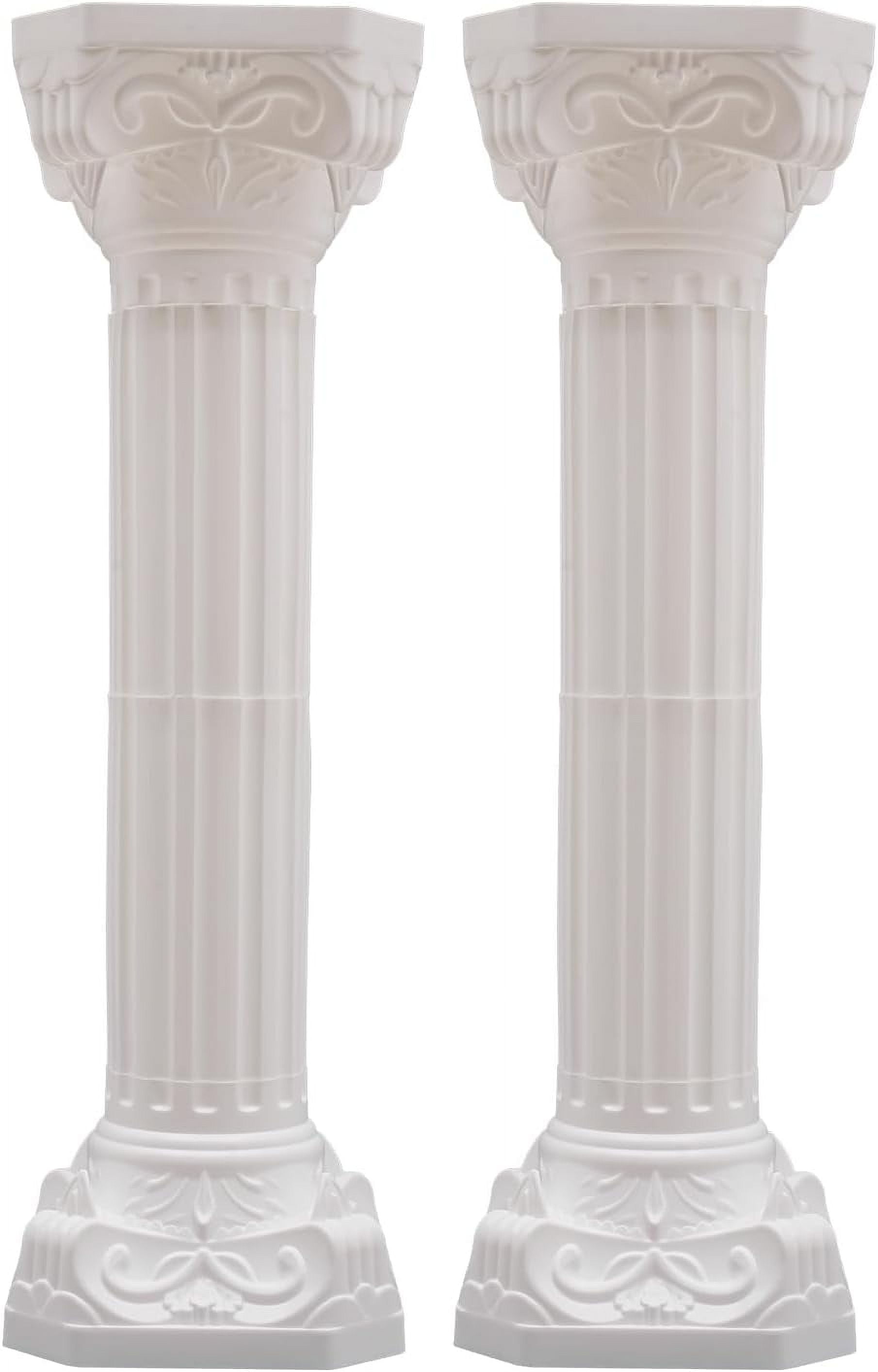 2Pcs Wedding Roman Column, White Plastic Roman Pillar Greek Column ...