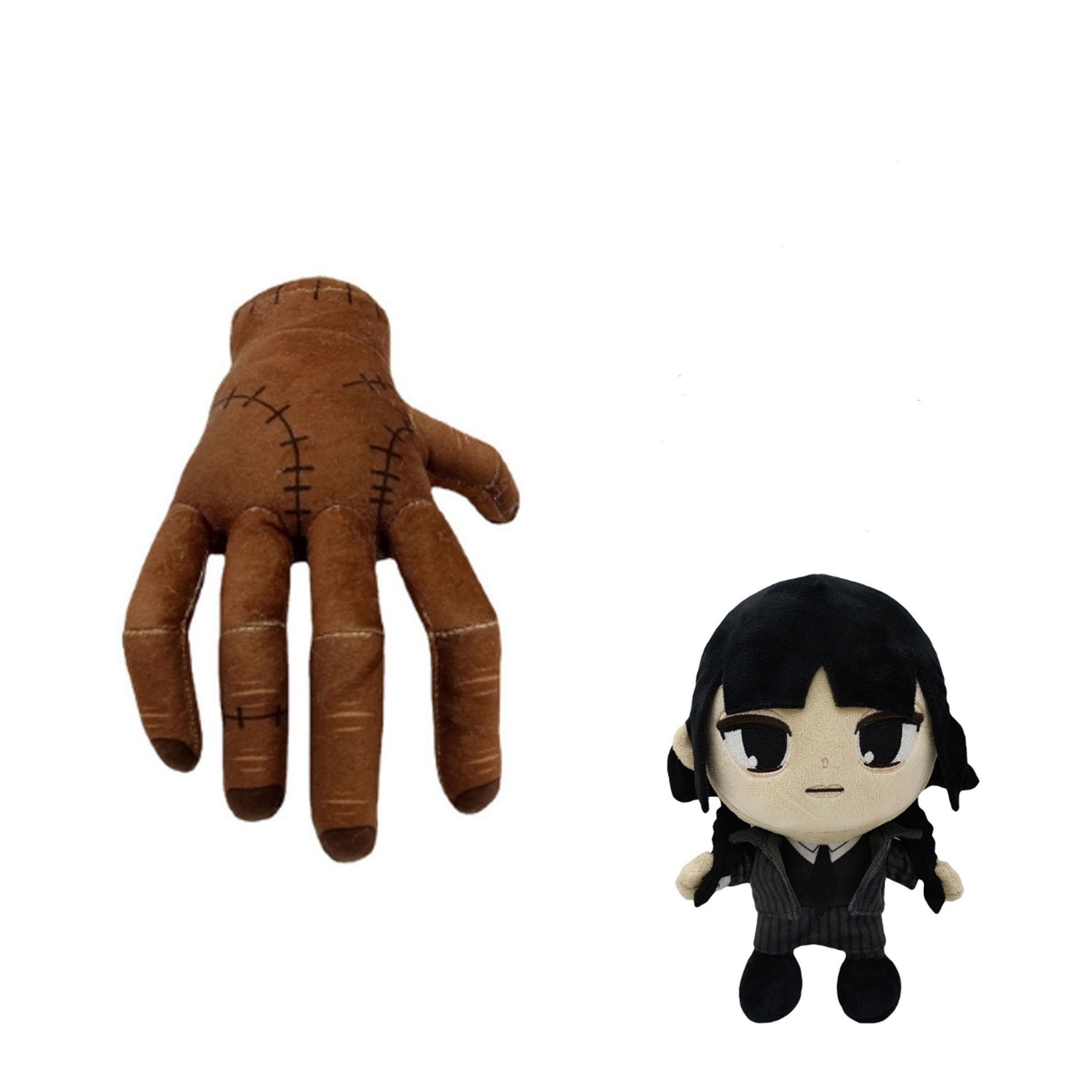 2Pcs Wednesday Addams Plush Doll, Wednesday Addams Family Thing Hand ...