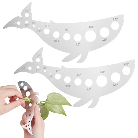 2Pcs Whale Herb Stripper Tool Stainless Steel Herb Leaf Zipper ...