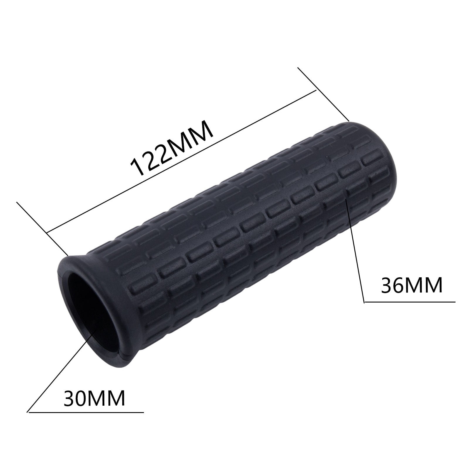 2Pcs Wheelbarrow Rubber Handles, Round Tubes Black Replacement Handles ...