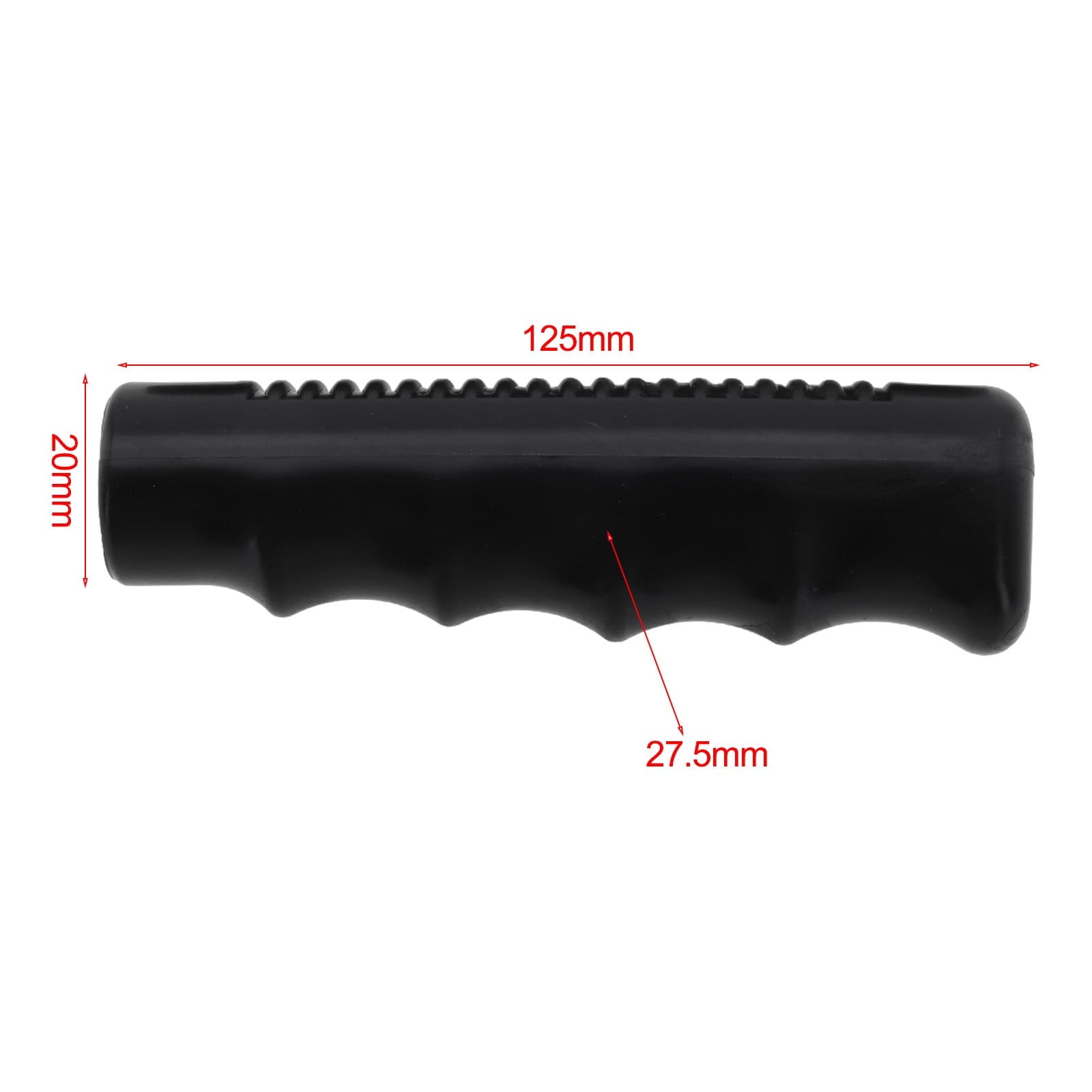 2Pcs Wheelbarrow Rubber Handles, Round Tubes Black Replacement Handles ...