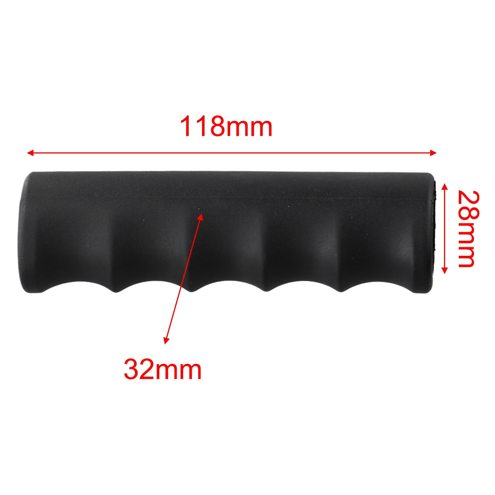 2Pcs Wheelbarrow Rubber Handles, Round Tubes Black Replacement ...