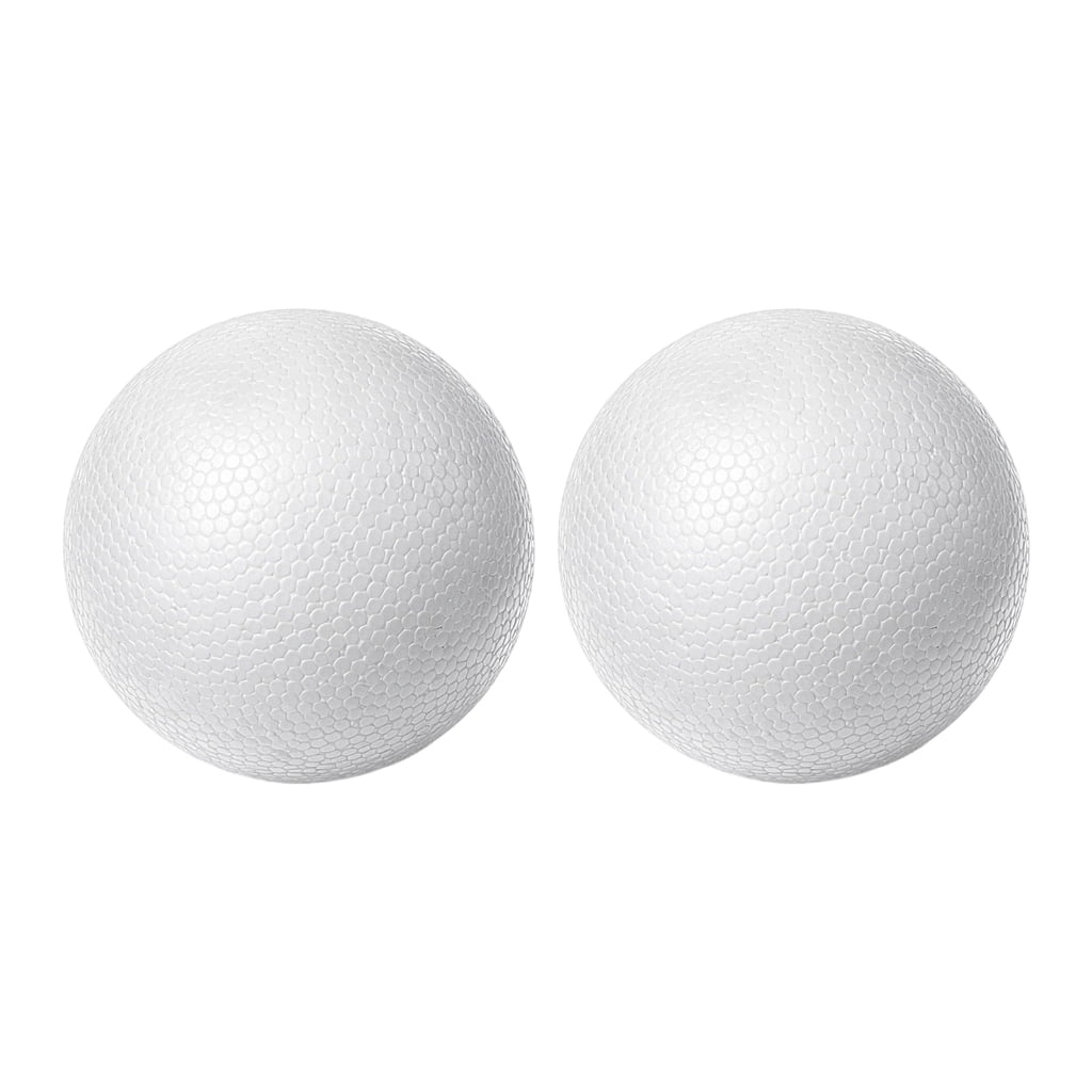 2Pcs White Foam Spheres 4Inch Polystyrene Foam Balls For Handmade Craft ...