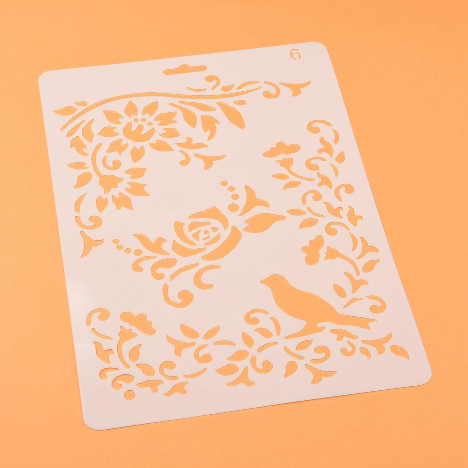 2Pcs White Plastic Reusable Drawing Painting Stencils Templates ...