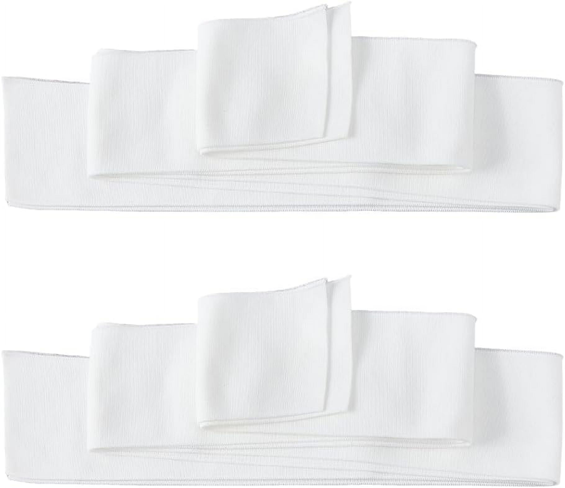 2Pcs White Rib Fabric for Cuffs Cotton Stretch Knit Fabric Trim 37x2 ...