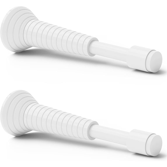 2Pcs White Spring Door Stop, 4.3 in Door Stoppers for Bottom of Door ...