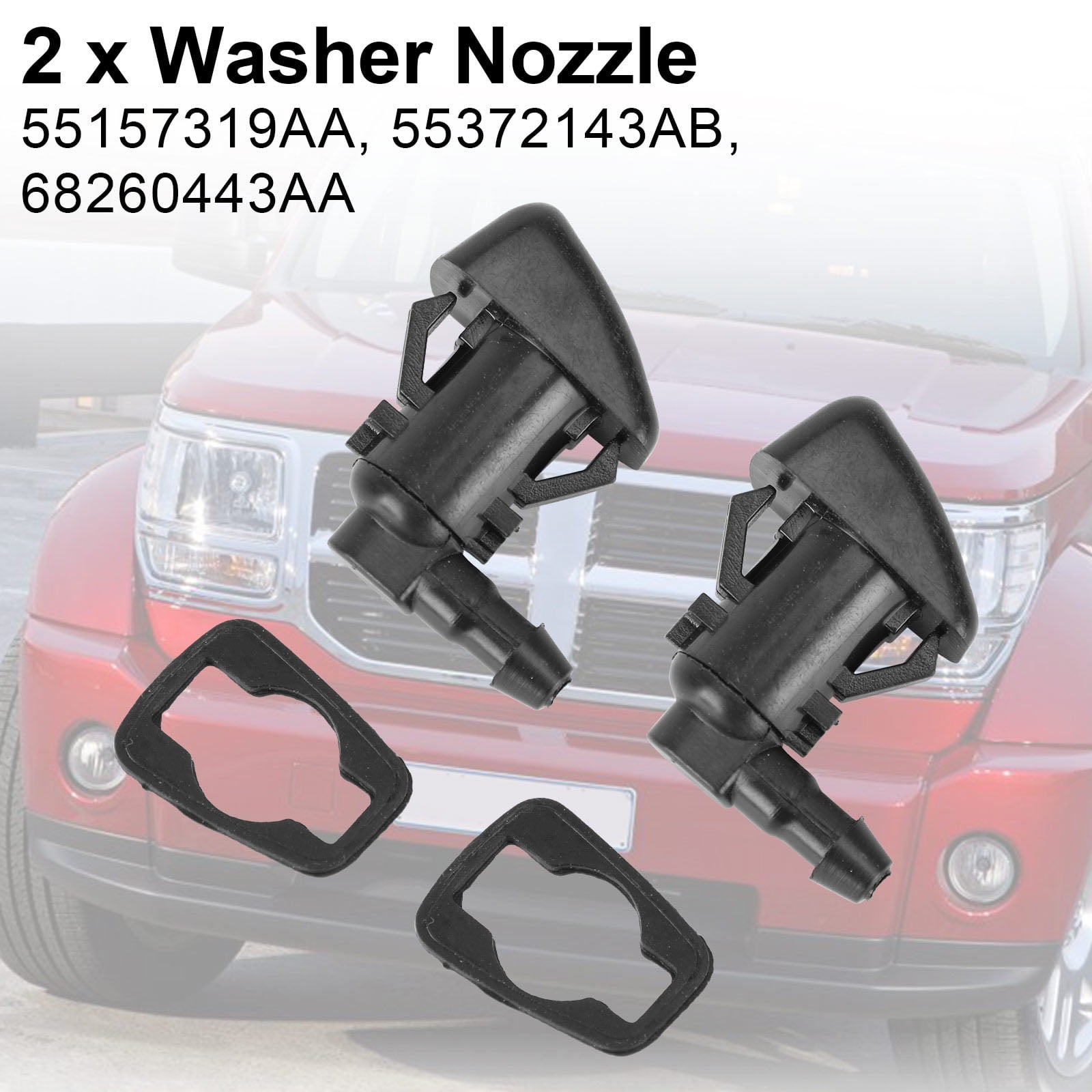 2Pcs Windscreen Wiper Washer Nozzle Jet Spray For Jeep Grand Cherokee ...