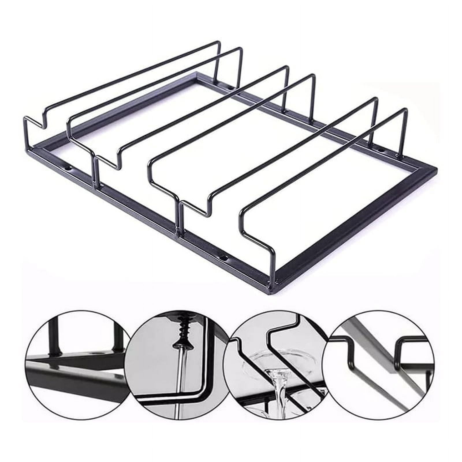 2Pcs Wine Glass Rack, Wine Glass Hanger Rack Under Cabinet Stemware ...