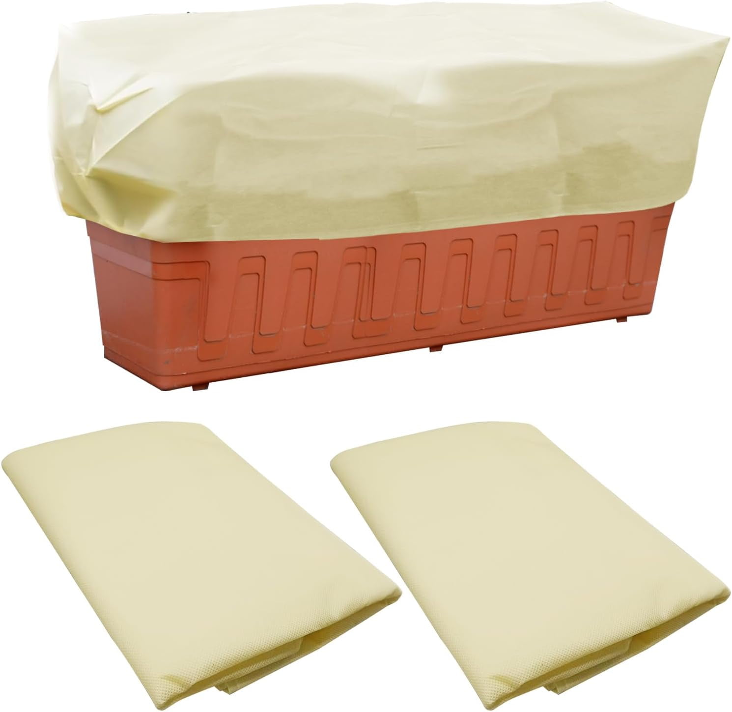 2Pcs Winter Plant Covers Freeze Protection, Rectangular Planter Box for ...