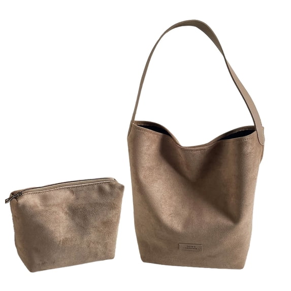 2Pcs Winter Suedes Shoulder Bag Stylish Underarm Bags With Large ...