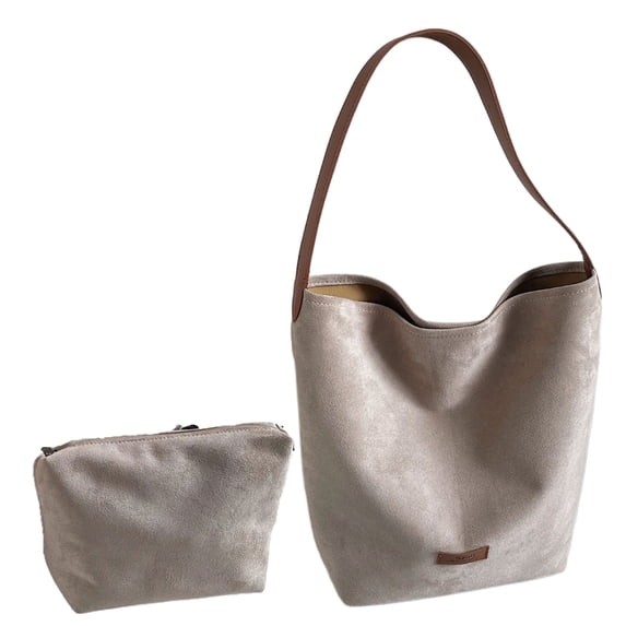 2Pcs Winter Suedes Shoulder Bag Stylish Underarm Bags With Large ...
