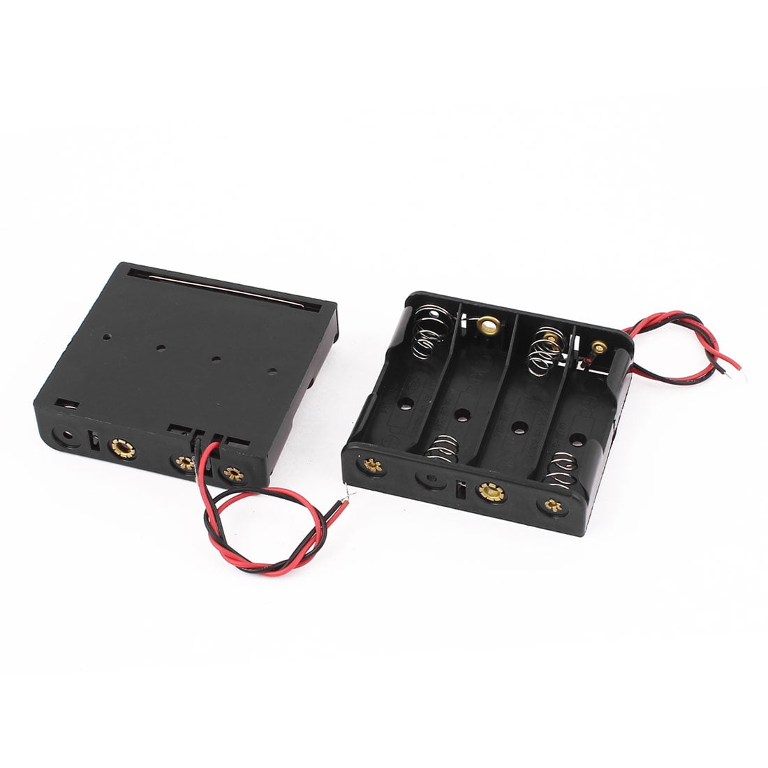 2Pcs Wire Battery Holder Box for 4 x 1.5V AA Batteries - Walmart ...