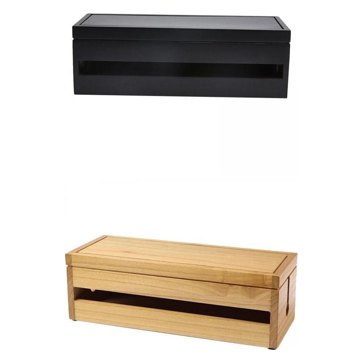 2Pcs Wood Cable Management Case Tidy for Desk TV USB Hub - Walmart.com