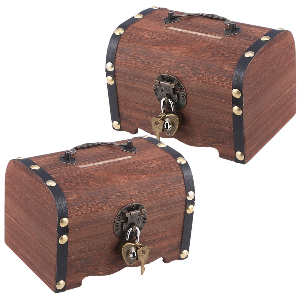 Raindrops 2Pcs Piggy Bank in Wood for People Who Want to Save Money 7 ...