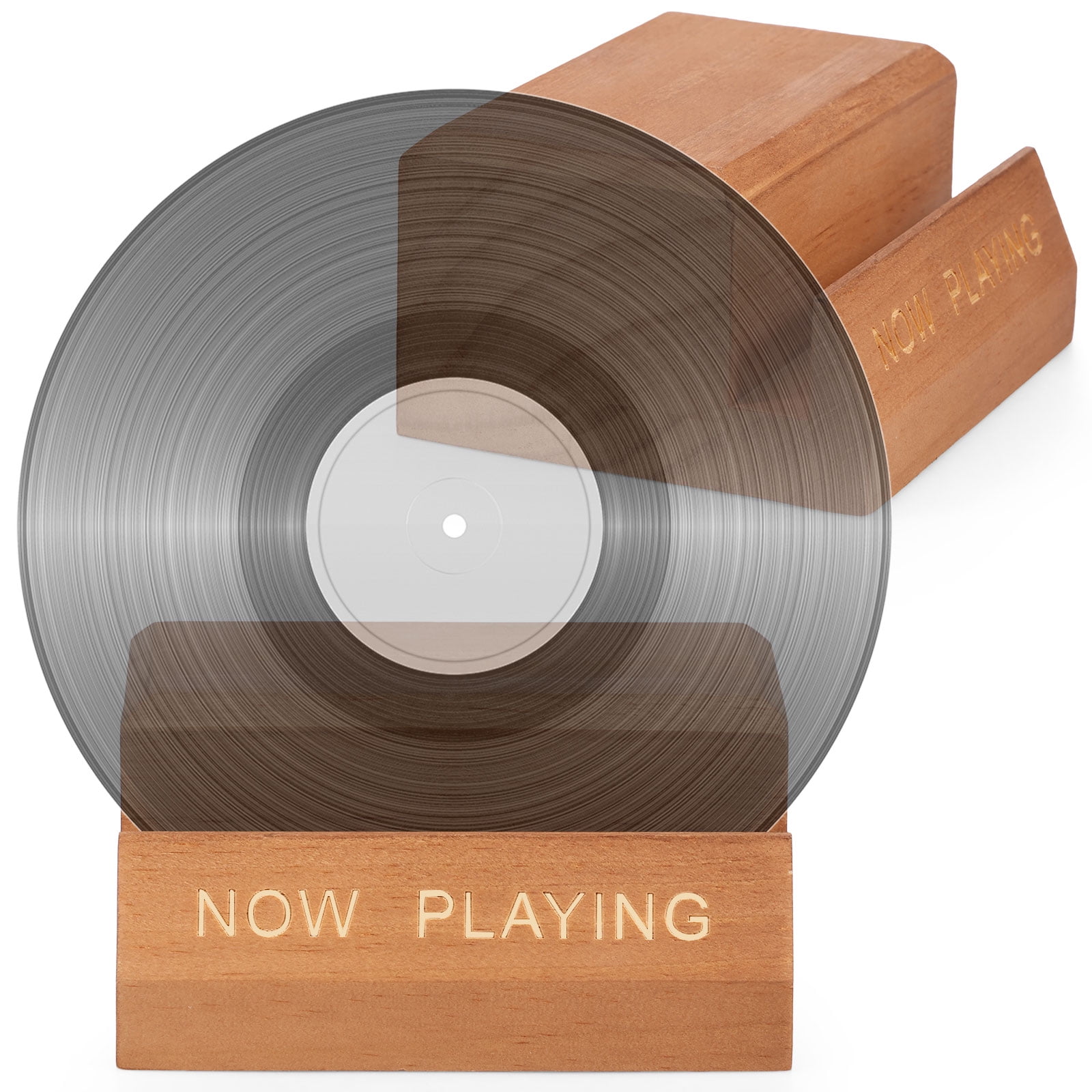 2Pcs Wood Now Playing Vinyl Record Display Stand for Albums Record ...
