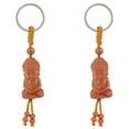 2Pcs Wood Polyester Iron Statues Keychain Saddle Brown 124mm - Walmart.com