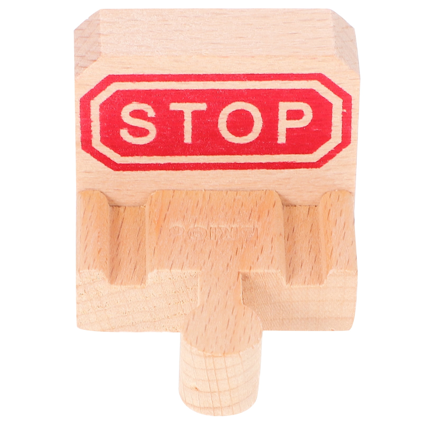 2Pcs Wood Train Stop Track Wooden Railway Track Playthings Train Track ...