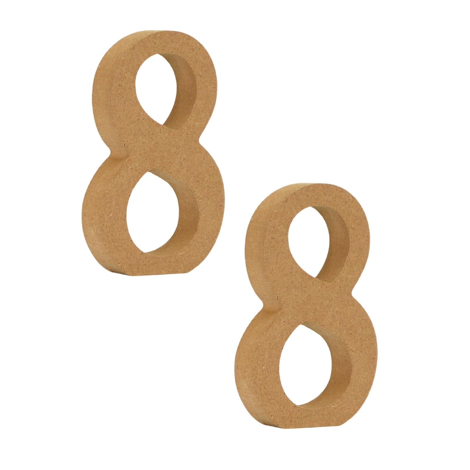 2Pcs Wood Wooden Letters White Alphabet Wedding Birthday Party Home ...