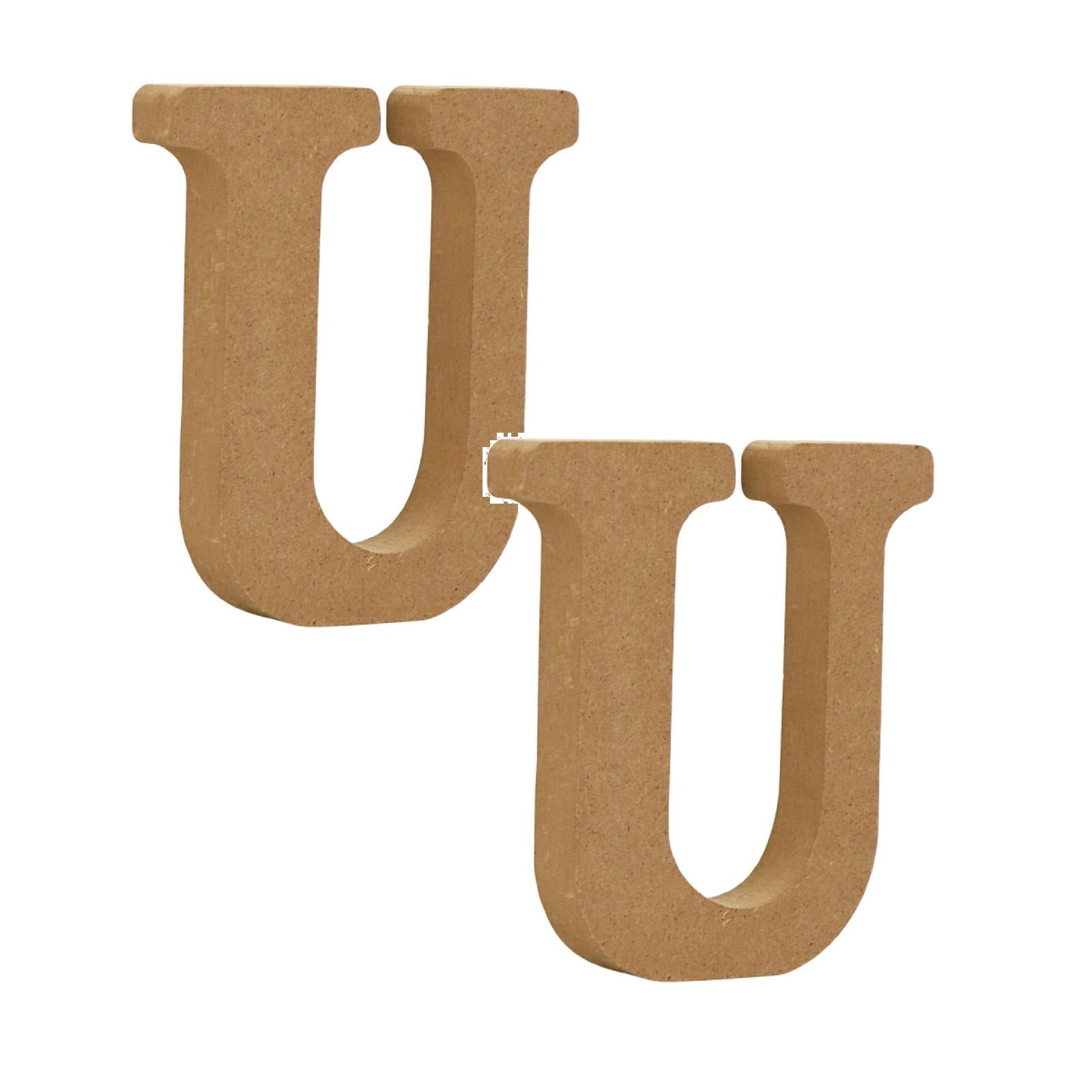 2Pcs Wood Wooden Letters White Alphabet Wedding Birthday Party Home ...