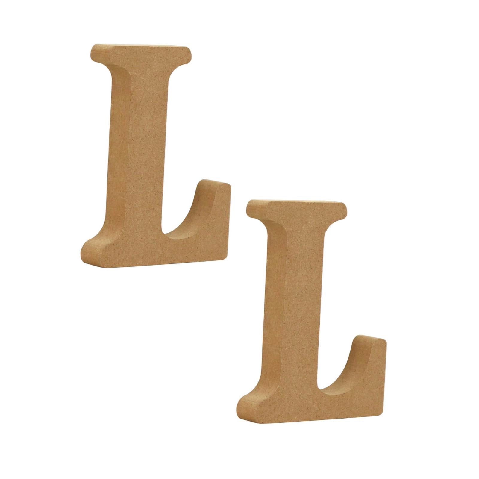 2Pcs Wood Wooden Letters White Alphabet Wedding Birthday Party Home ...