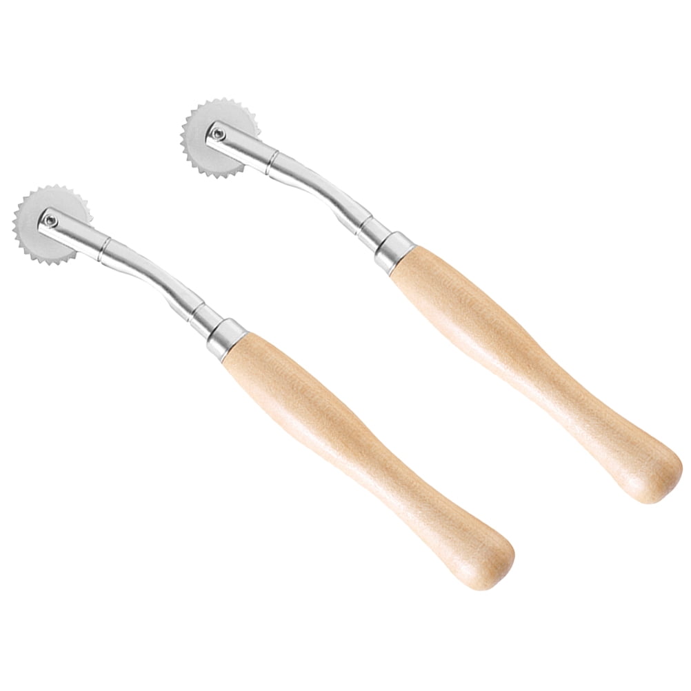 HEMOTON 2Pcs Stainless Steel Toothed Cloth Wheel DIY Tailor Sewing Tool ...