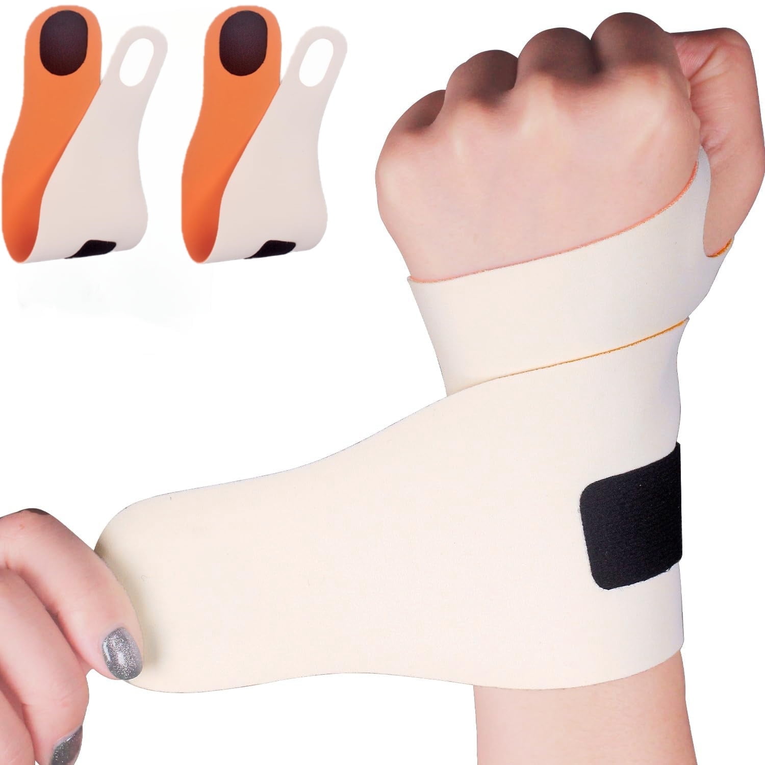 2Pcs Wrist Brace Ulnar Wrist Brace Compression Ultra-Thin Elastic Strap ...