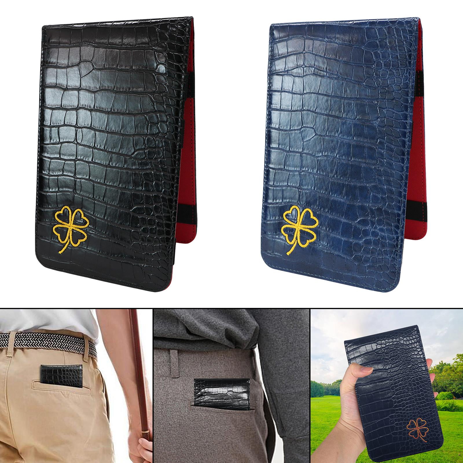 2Pcs Yardage Book Cover Golf Score Cards Wallet with Elastic Bands ...