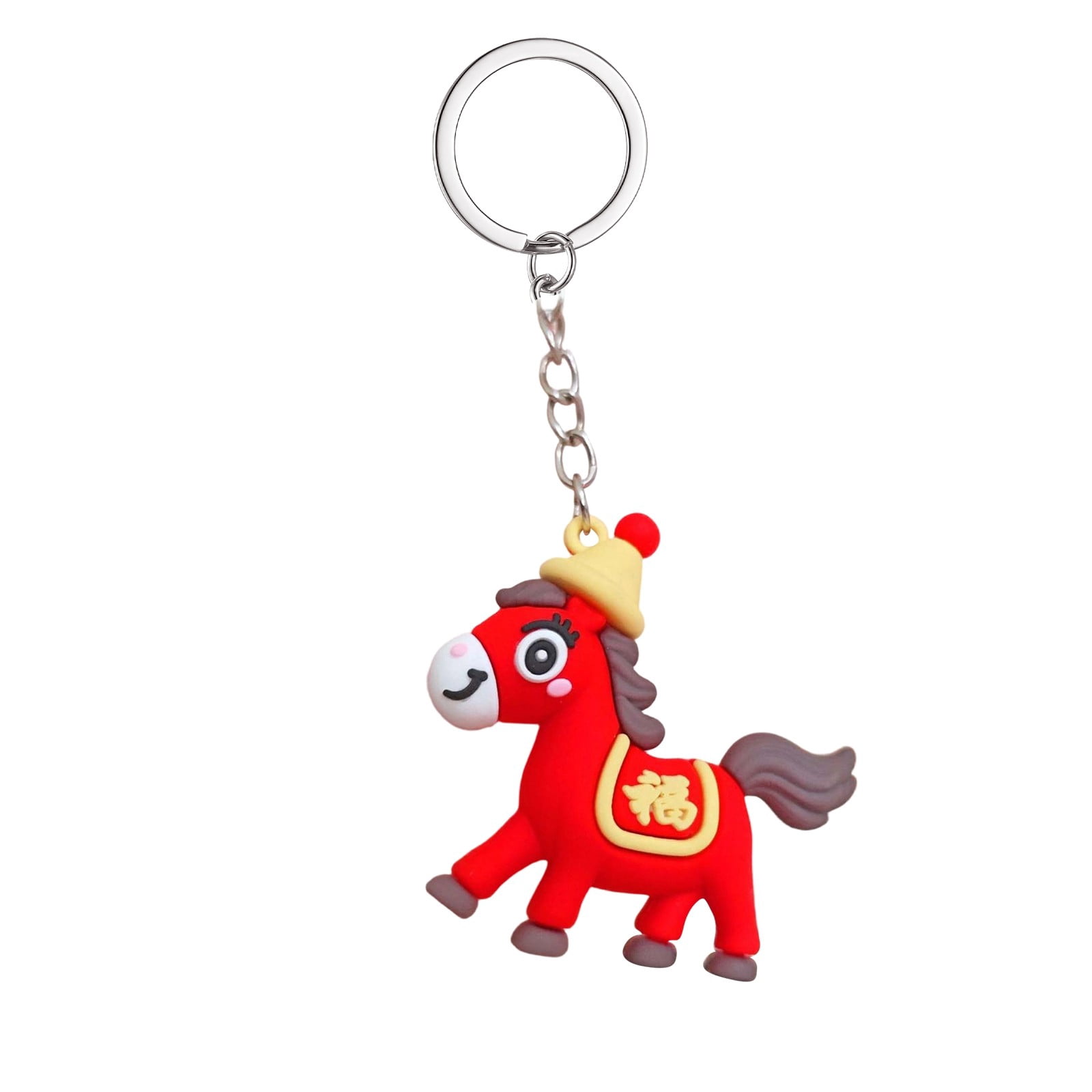 2Pcs Year of The Horse Keychains 2026 Horse Year Mascot Hanging Charm ...