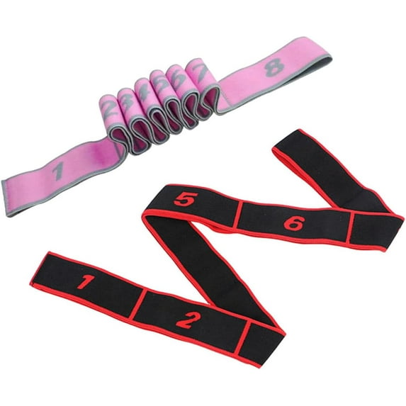 2Pcs Yoga Stretch Bands Elastic Resistance Fitness Belts for Beginners ...