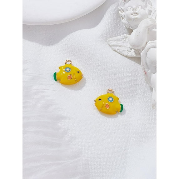 2Pcs Zinc Alloy Enamel Pendants Triangle Cake Charms 3D Sweet Food ...