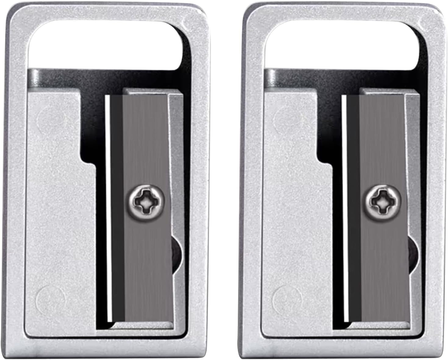 2Pcs Zinc Alloy Pencil Sharpener White 36x20x14mm WhiteSmoke - Walmart.com