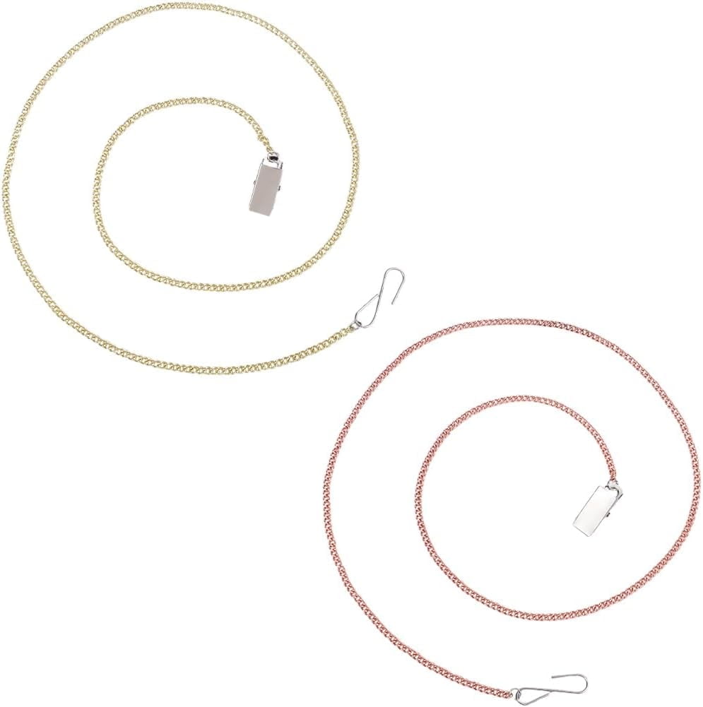 2Pcs Zipper Helper Metal Rose Gold Iron Dress Long Chain Zippers Puller ...