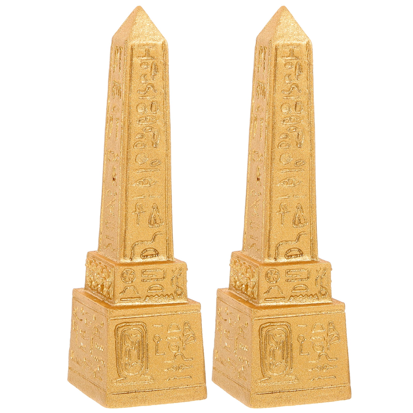 LEDMOMO Golden Resin Egyptian Obelisk Statue for Home Decoration 2 ...