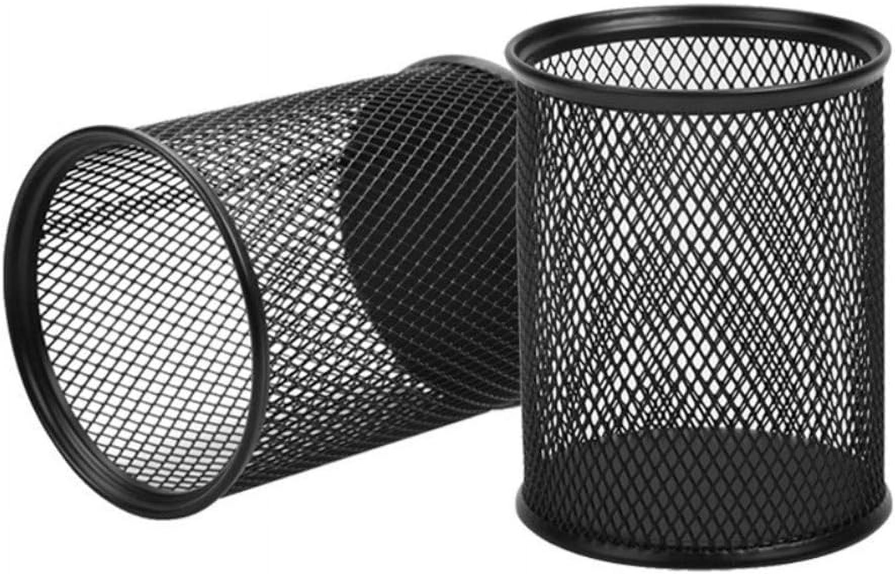 2Pcs of - Metal Pen Holders | Round Wire Metal | Mesh Multifunctional ...