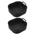 2Pcs/set Air Frying Machine Silicone Liners Square Liners Reusable for ...
