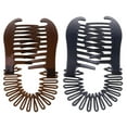2 Banana Hair Clips For Women Flexible Plastic Banana Grips Fishtail ...