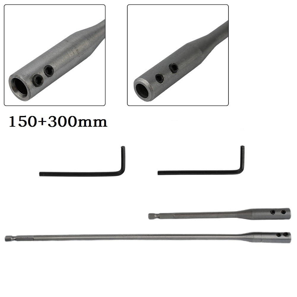 2Pcs/Set Drill Bit Extension Bar 150mm 300mm Hex Shank Extender Wrench ...