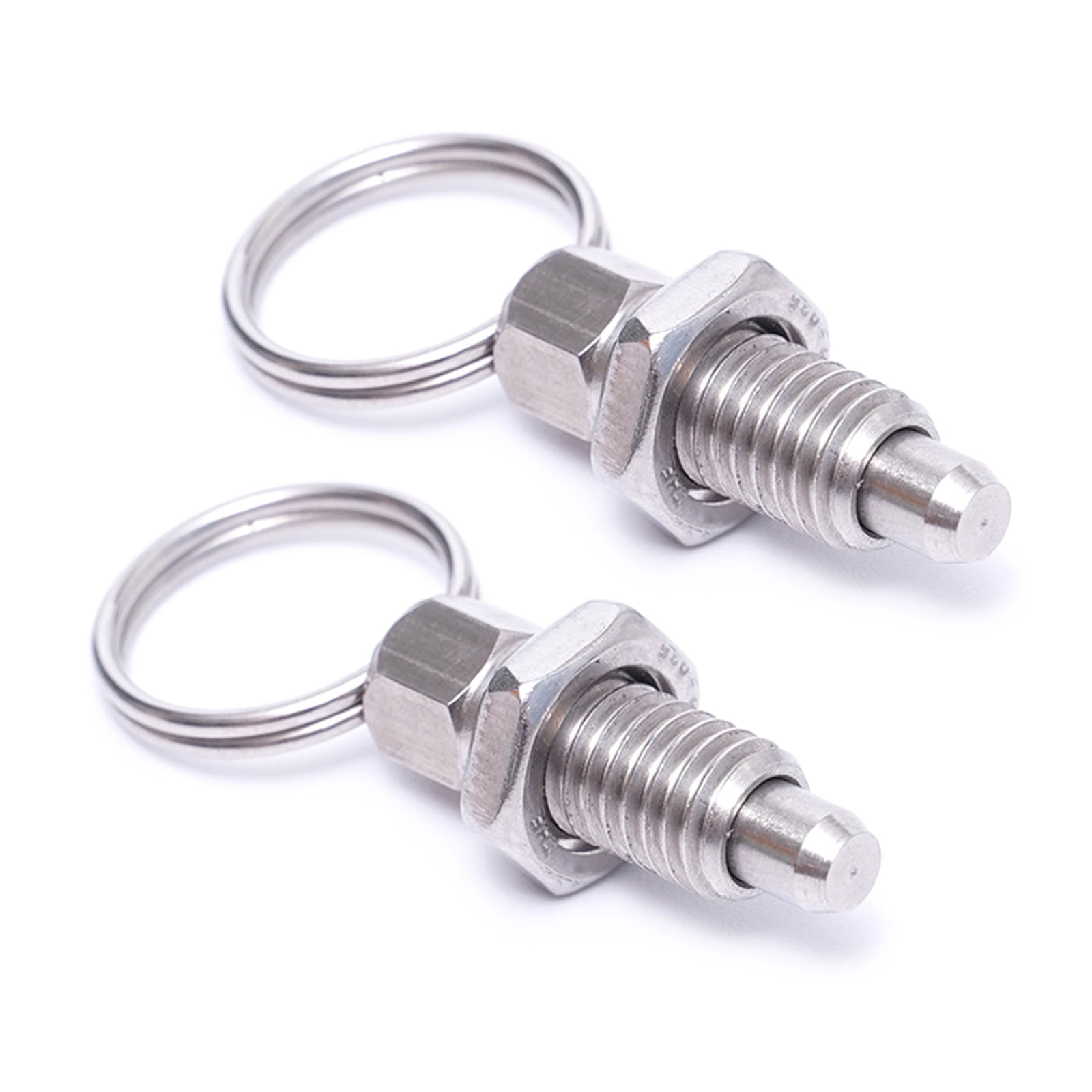 2Pcs/set Metal Hand Retractable Plunger with Knurled Handle Stainless ...