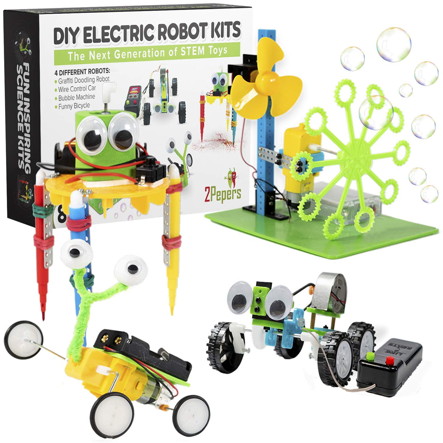 2Pepers Electric Motor Robotic MMF7 Science Kits for Kids DIY STEM Toys ...