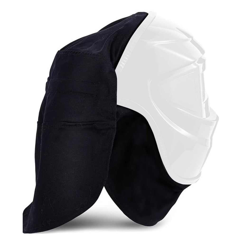 2Piece Welding Helmets Cover And Bib Set Heat Resistant Leather Fabric ...