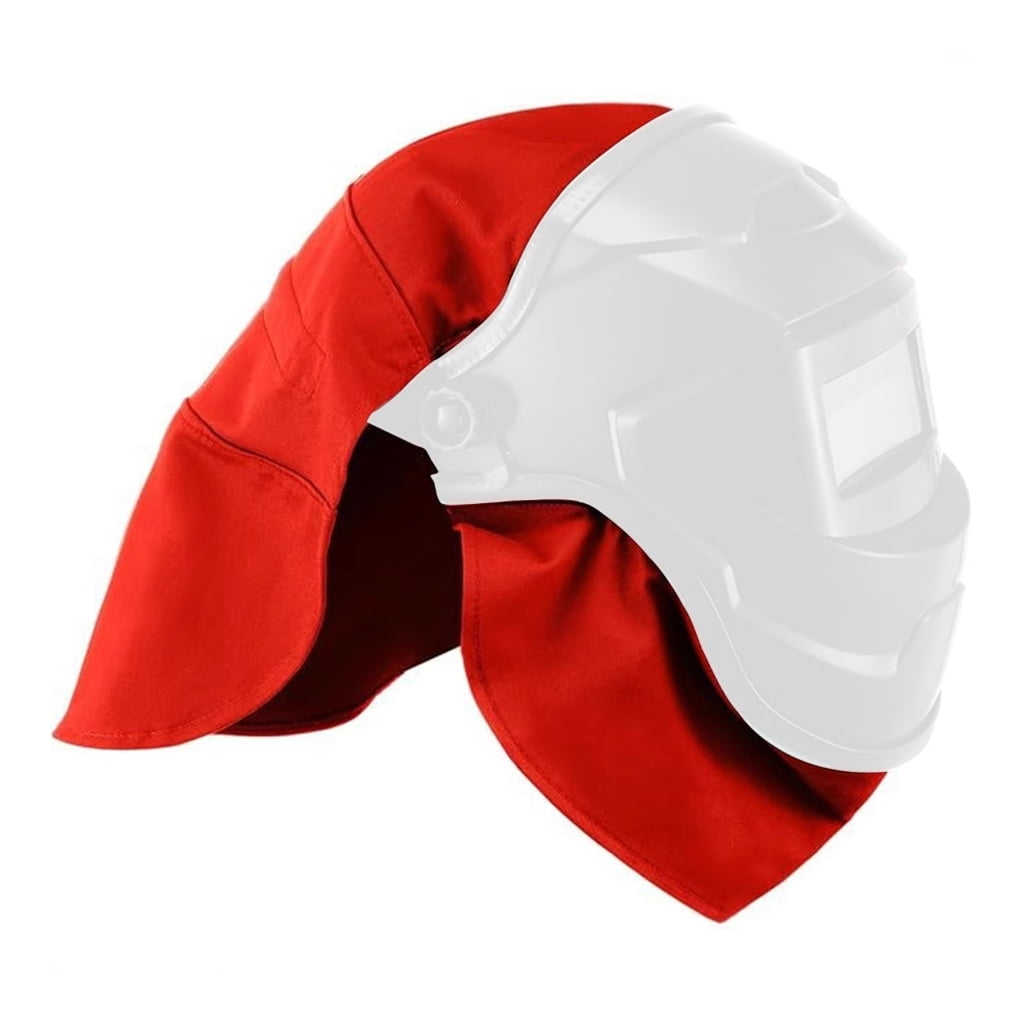 2Piece Welding Helmets Cover And Bib Set Heat Resistant Leather Fabric ...